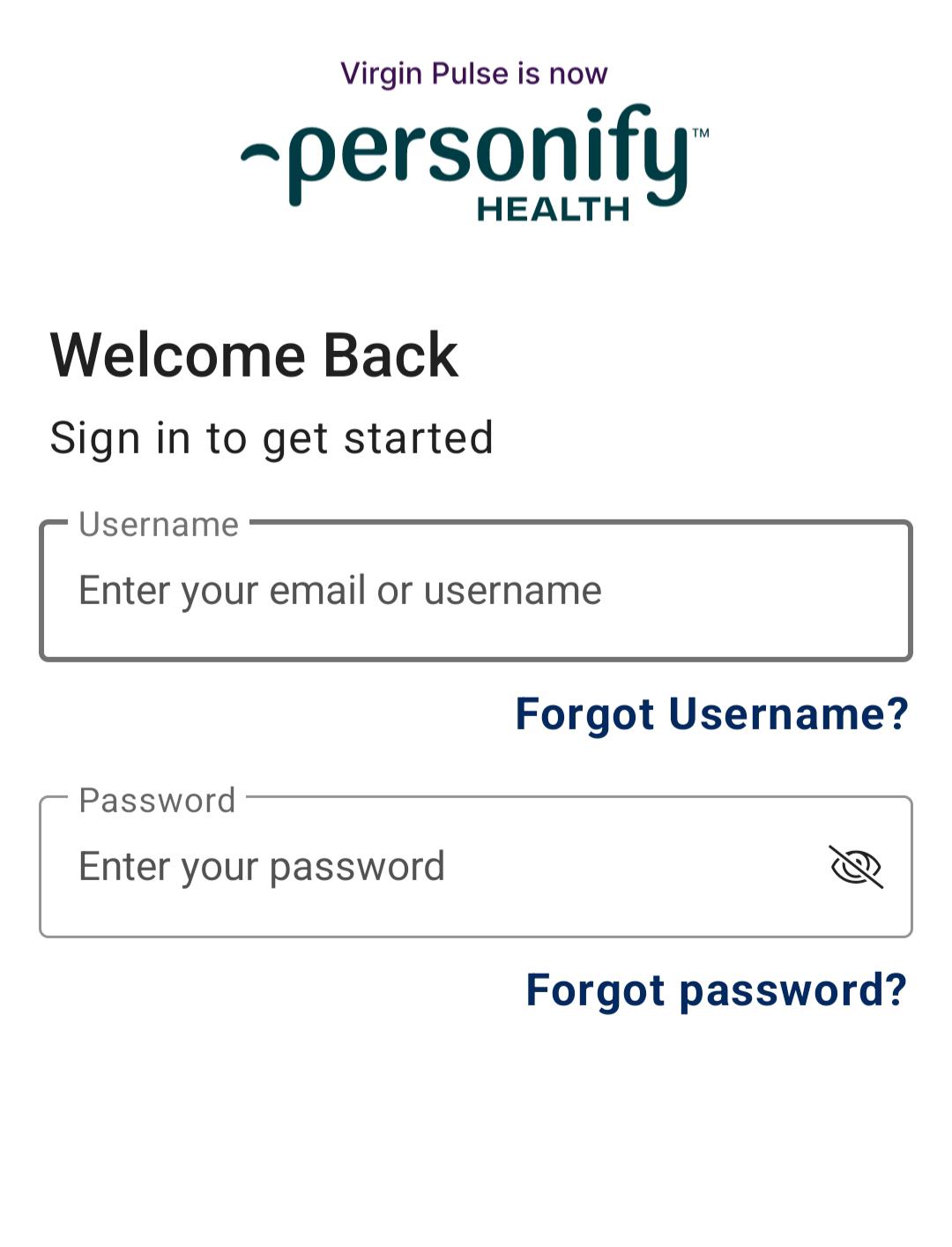 Unable to log into my Personify Health account. – Personify Health Dell