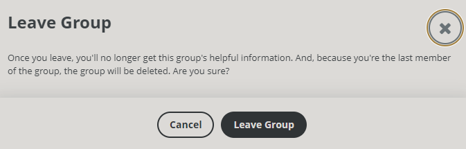 How to leave a group – Personify Health Dell